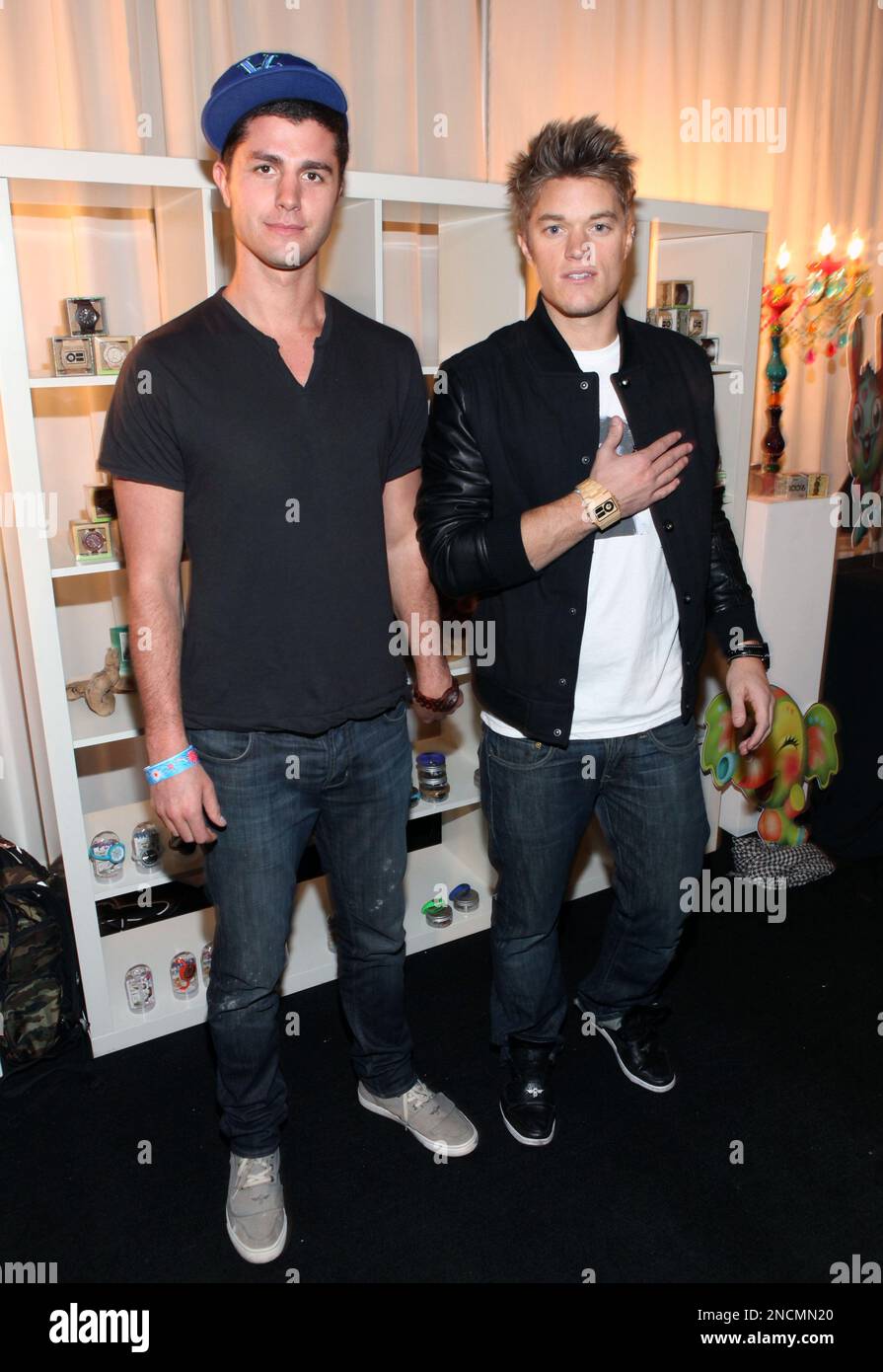 Ben Nemtin, left, and Duncan Penn are seen at an American Music Awards ...
