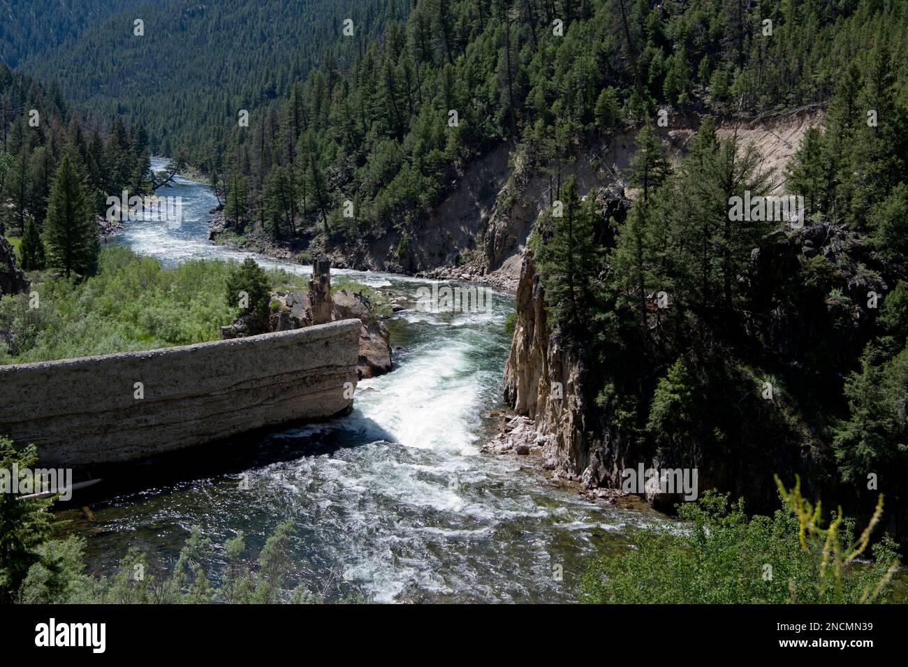 Sunbeam Dam on the Main Salmon River in central Idaho. It was built in ...