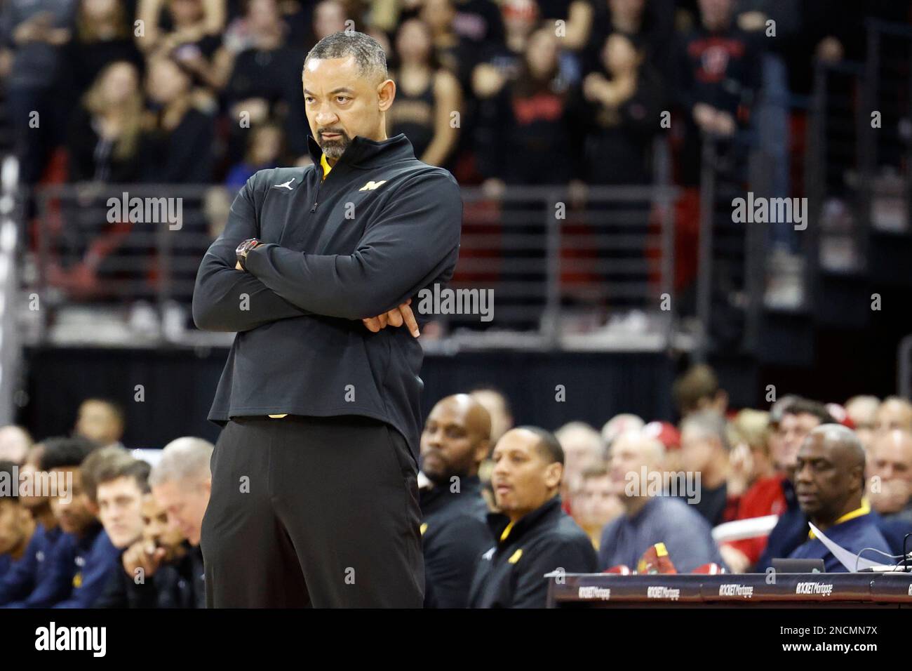February 14, 2023: Michigan Wolverines head coach Juwan Howard during ...
