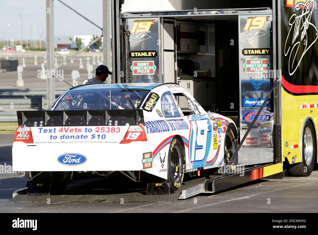NASCAR driver Elliott Sadler's car of Petty Motorsports auto racing is ...