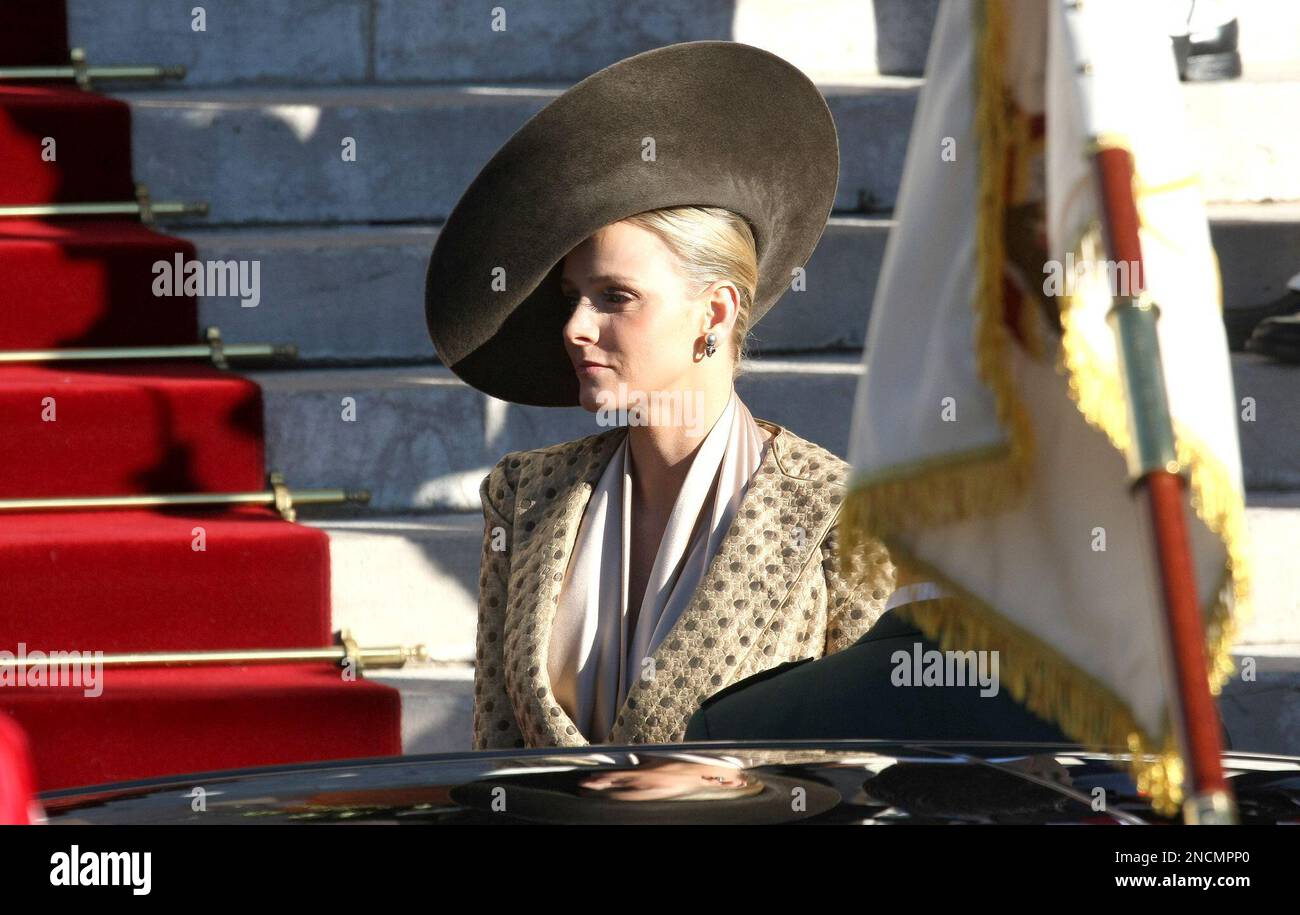Prince Albert II of Monaco's fiancee Charlene Wittstock, arrives at the ...