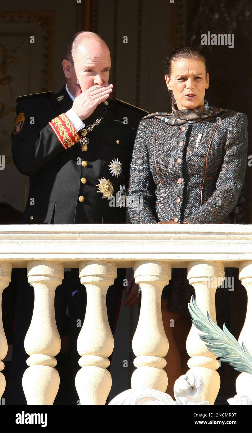 Prince Albert II of Monaco and his sister Princess Stephanie of Monaco ...