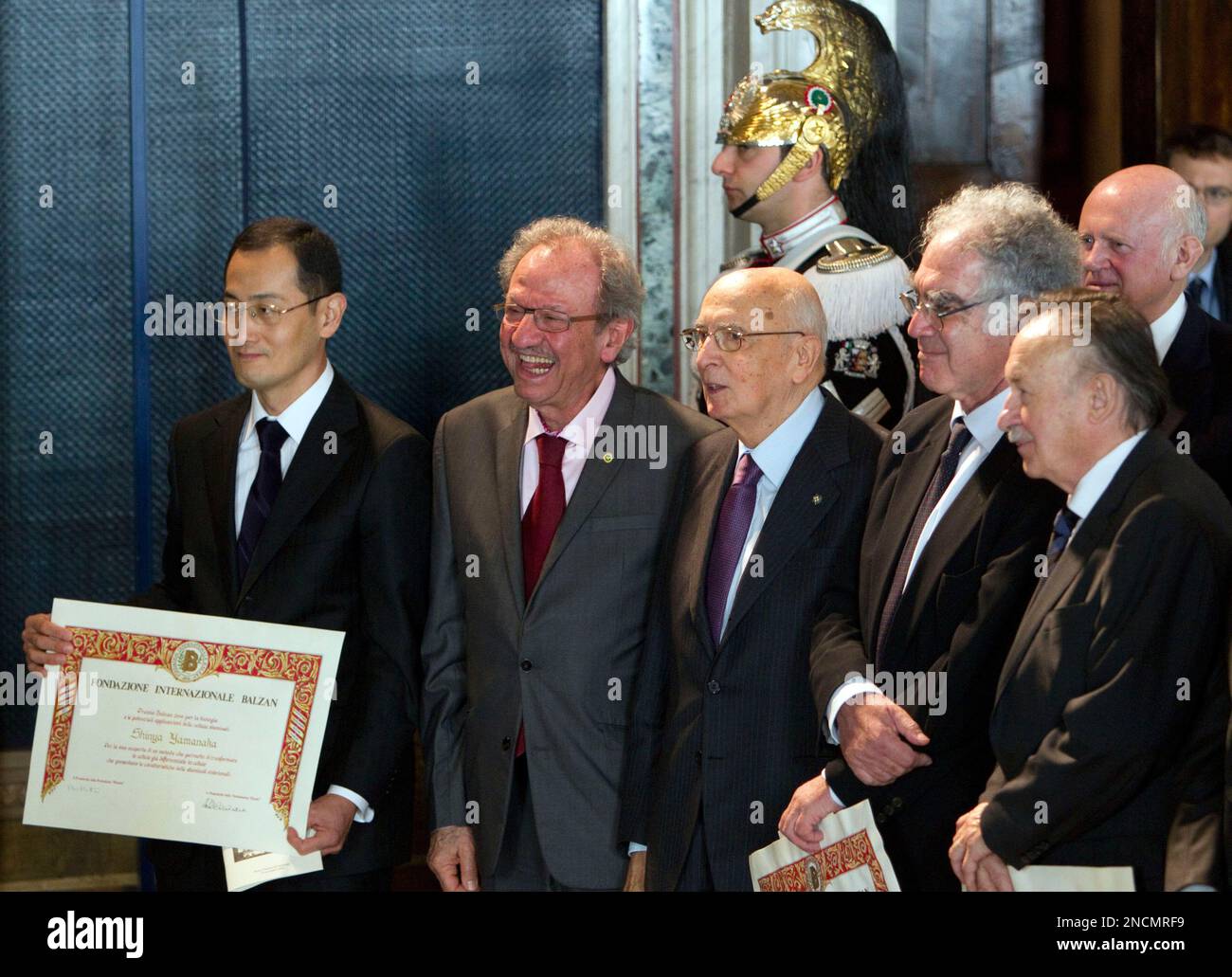 Japan's Shinya Yamanaka, Brazil's Jacob Palis, Italian President ...
