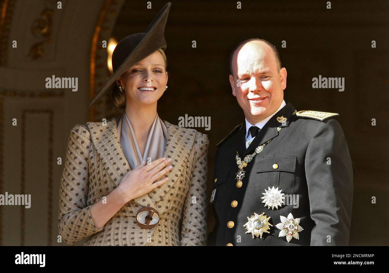Prince Albert II of Monaco and his fiancee Charlene Wittstock attend ...