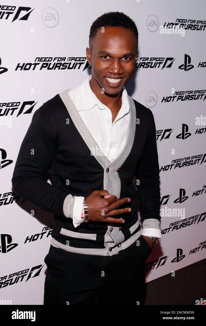 Jacques Derosena arrives on the red carpet at the Electronic Arts ...