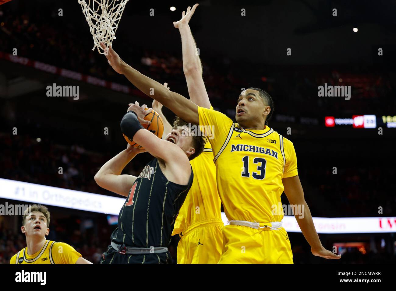 Madison, WI, USA. 14th Feb, 2023. Wisconsin Badgers guard Max Klesmit ...