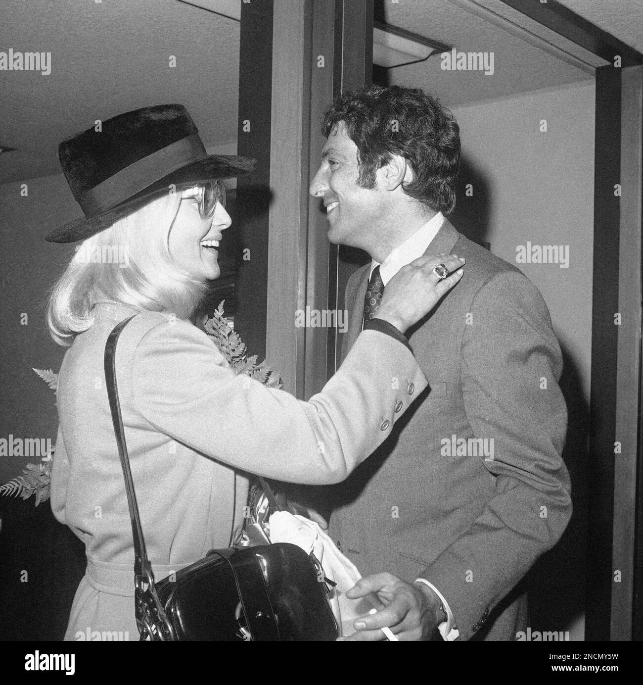 Italian actress Virna Lisi is greeted by her brother Ubaldo Pieralisi ...