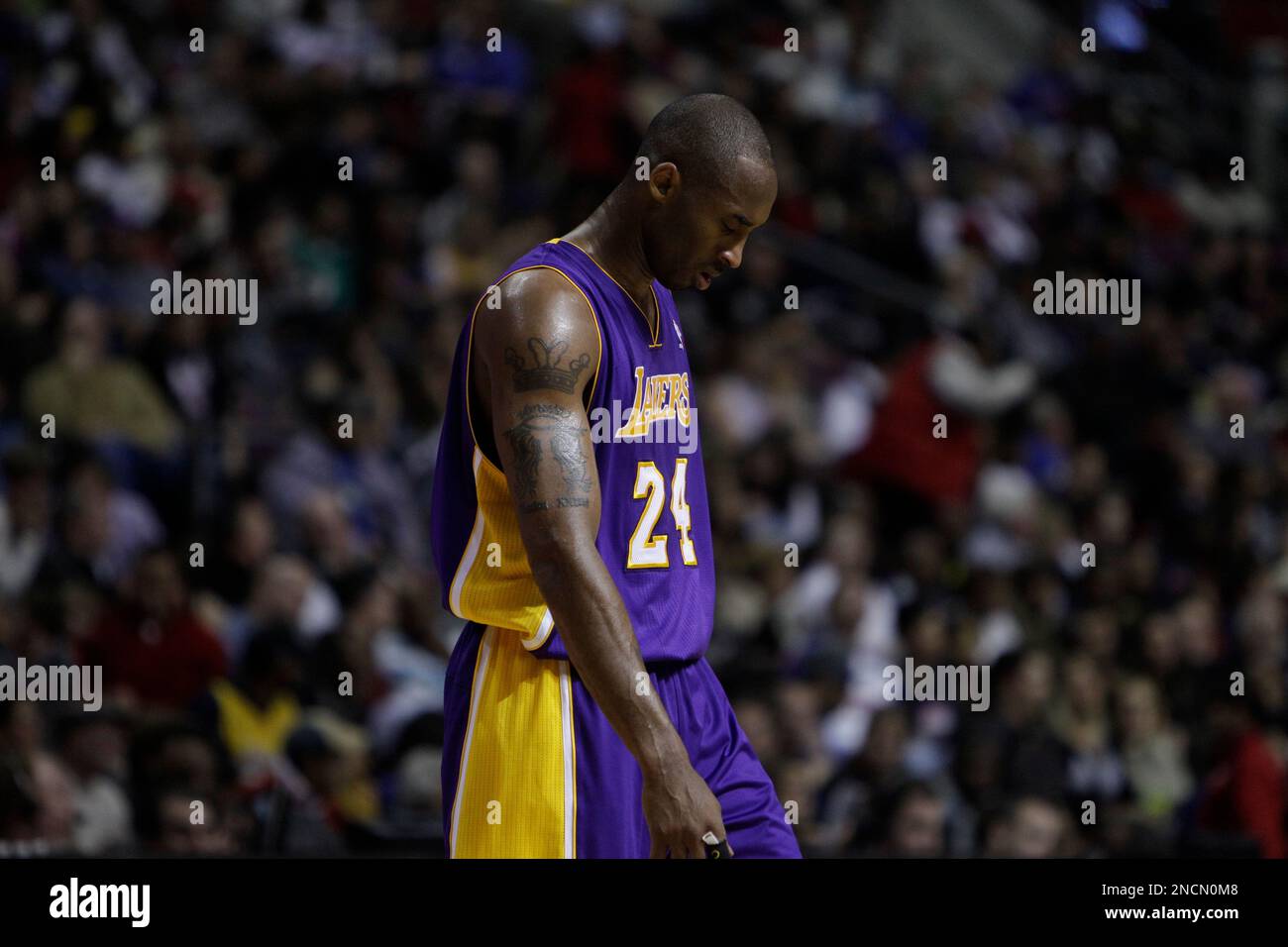 Los Angeles Lakers shooting guard Kobe Bryant (24) is shown against the ...