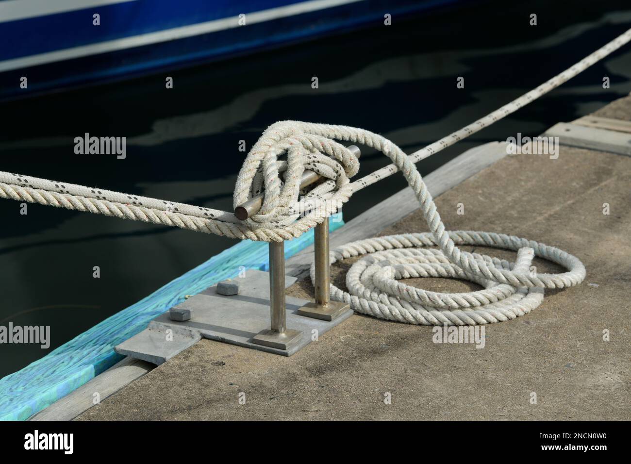 Abstract close up, sail boat mooring rope, concept illustration ...