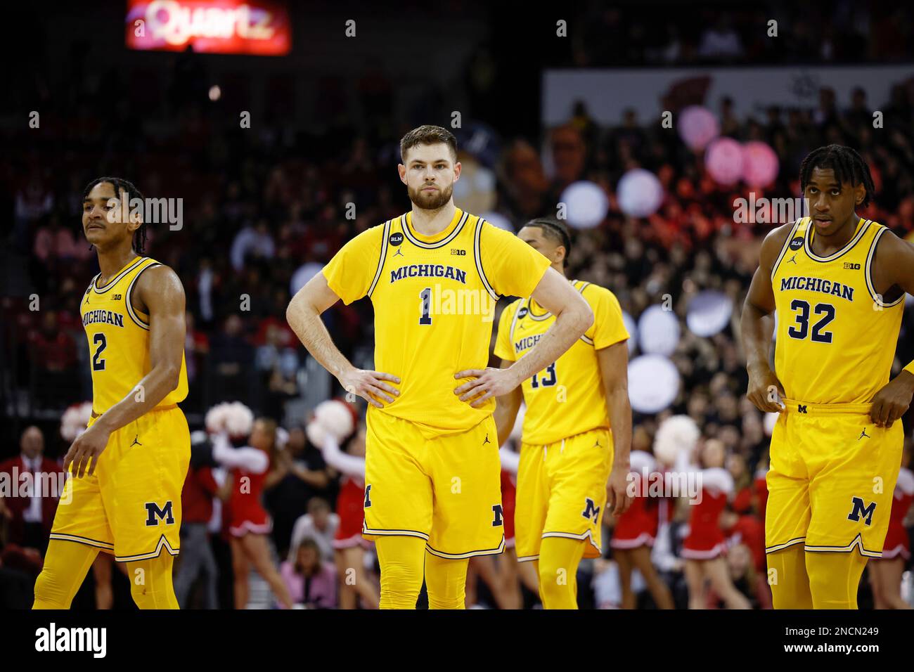 February 14, 2023: Michigan Wolverines center Hunter Dickinson (1 ...