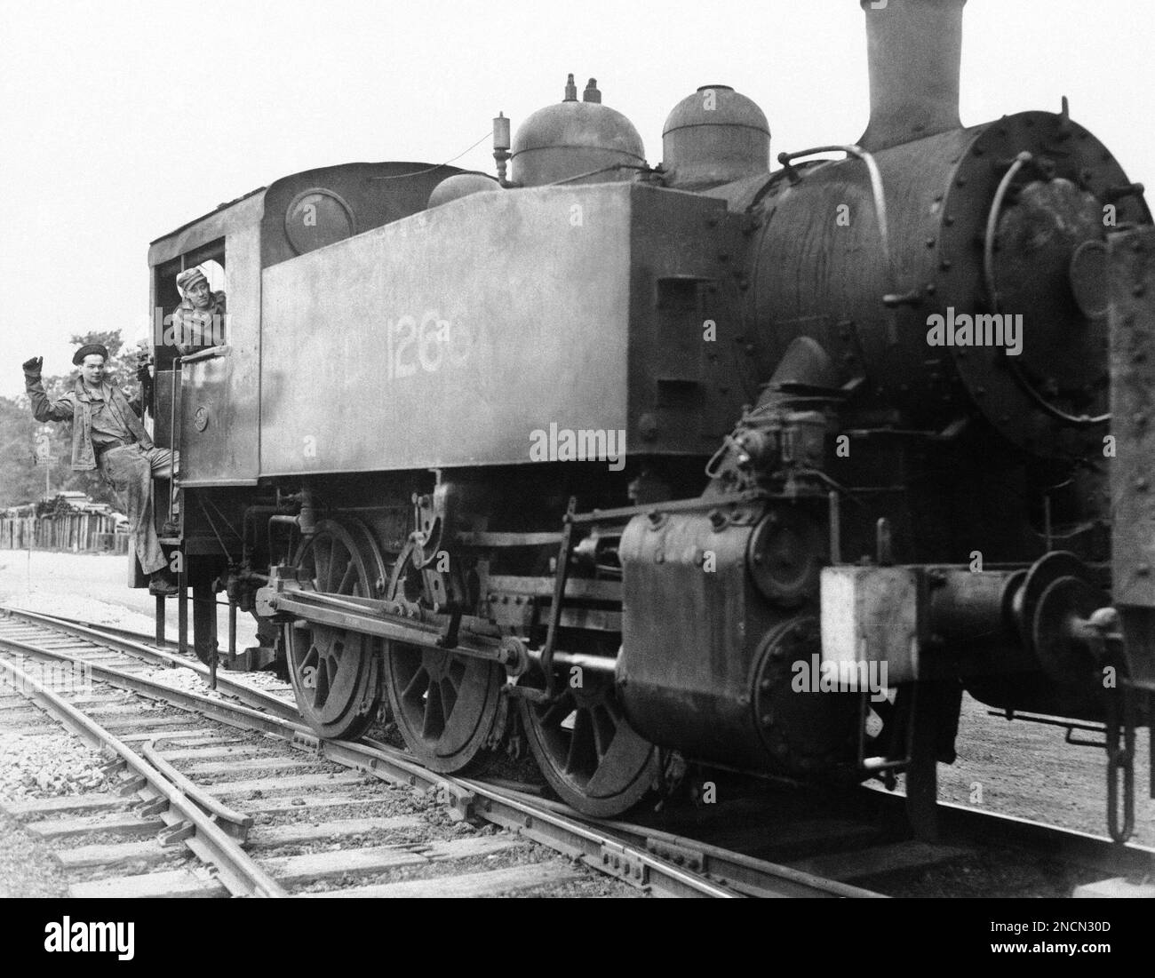 This engine does the hauling on the 17-mile narrow gauge railroad ...