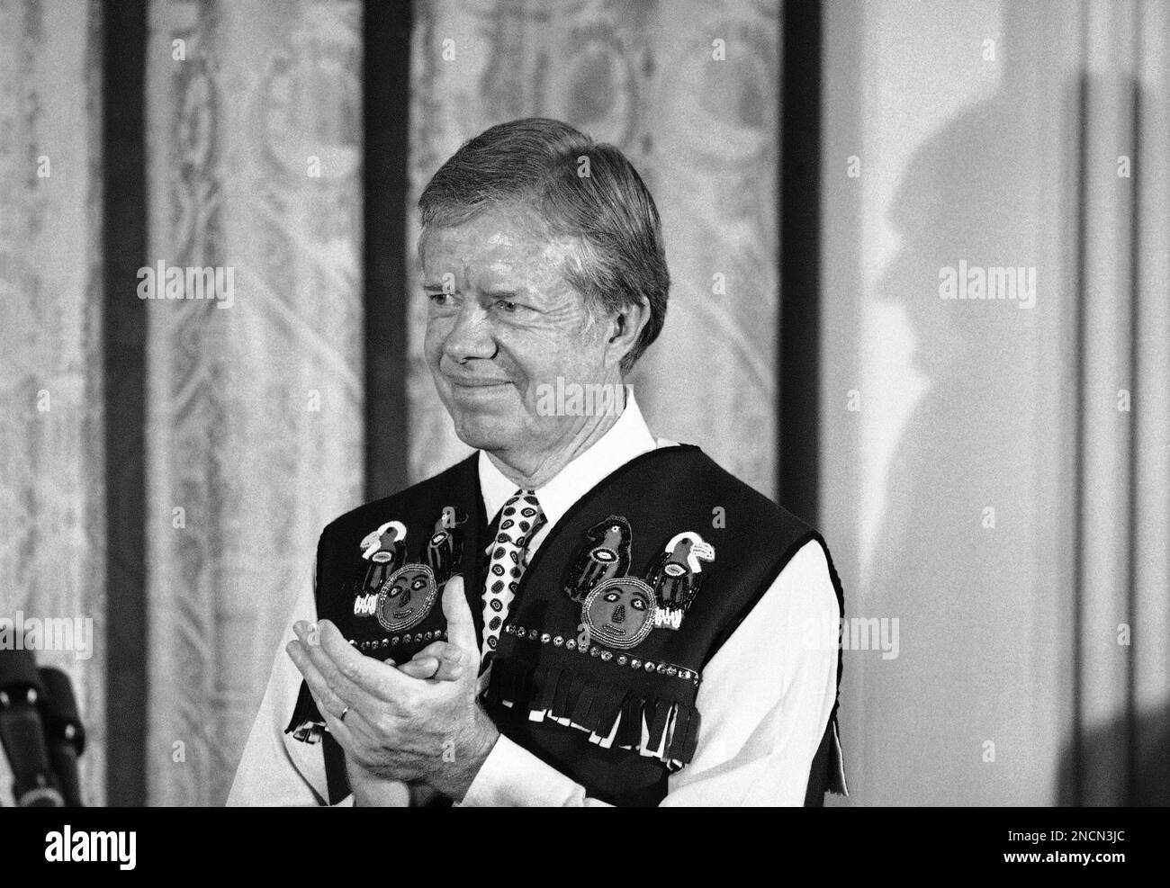 President Jimmy Carter smiles after he met with members of the Tlingit ...