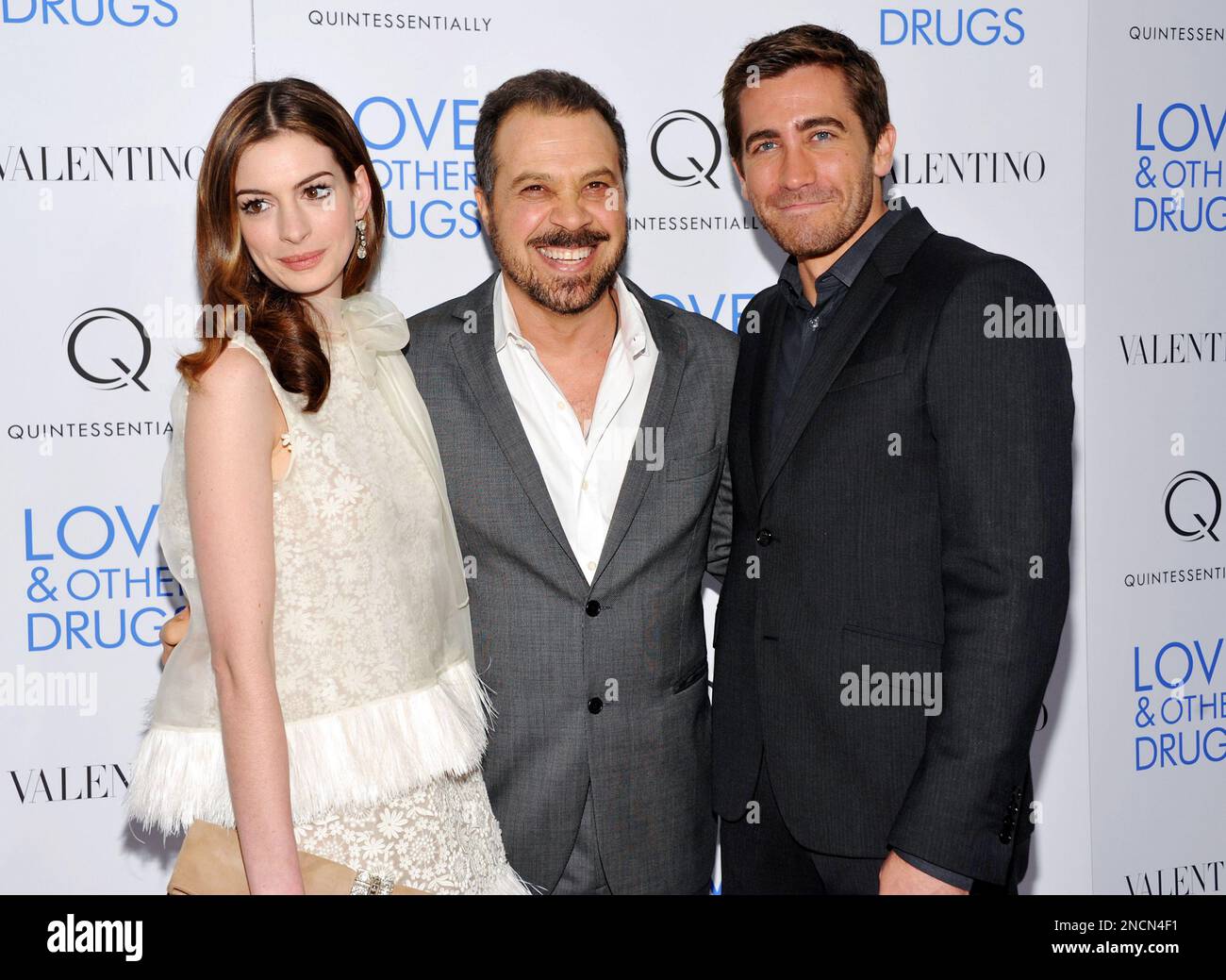 Actress Anne Hathaway, left, director Ed Zwick and actor Jake ...