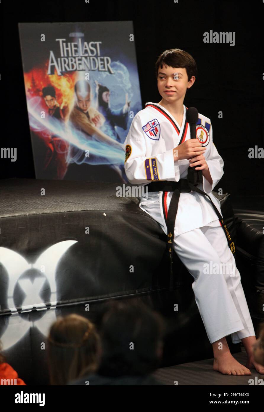 Actor Noah Ringer, star of "The Last Airbender", speaks with American ...