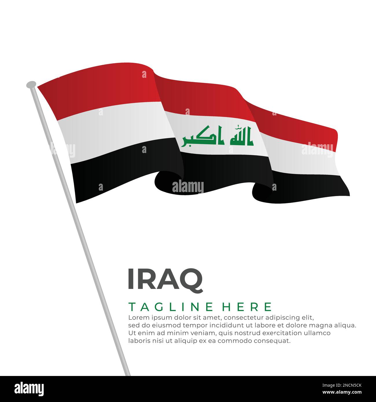 Template vector Iraq flag modern design. Vector illustration Stock ...