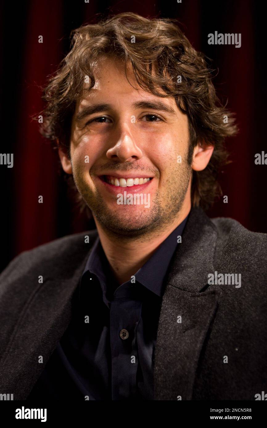 FILE - In this Oct. 21, 2010 file photo, singer Josh Groban poses for a ...