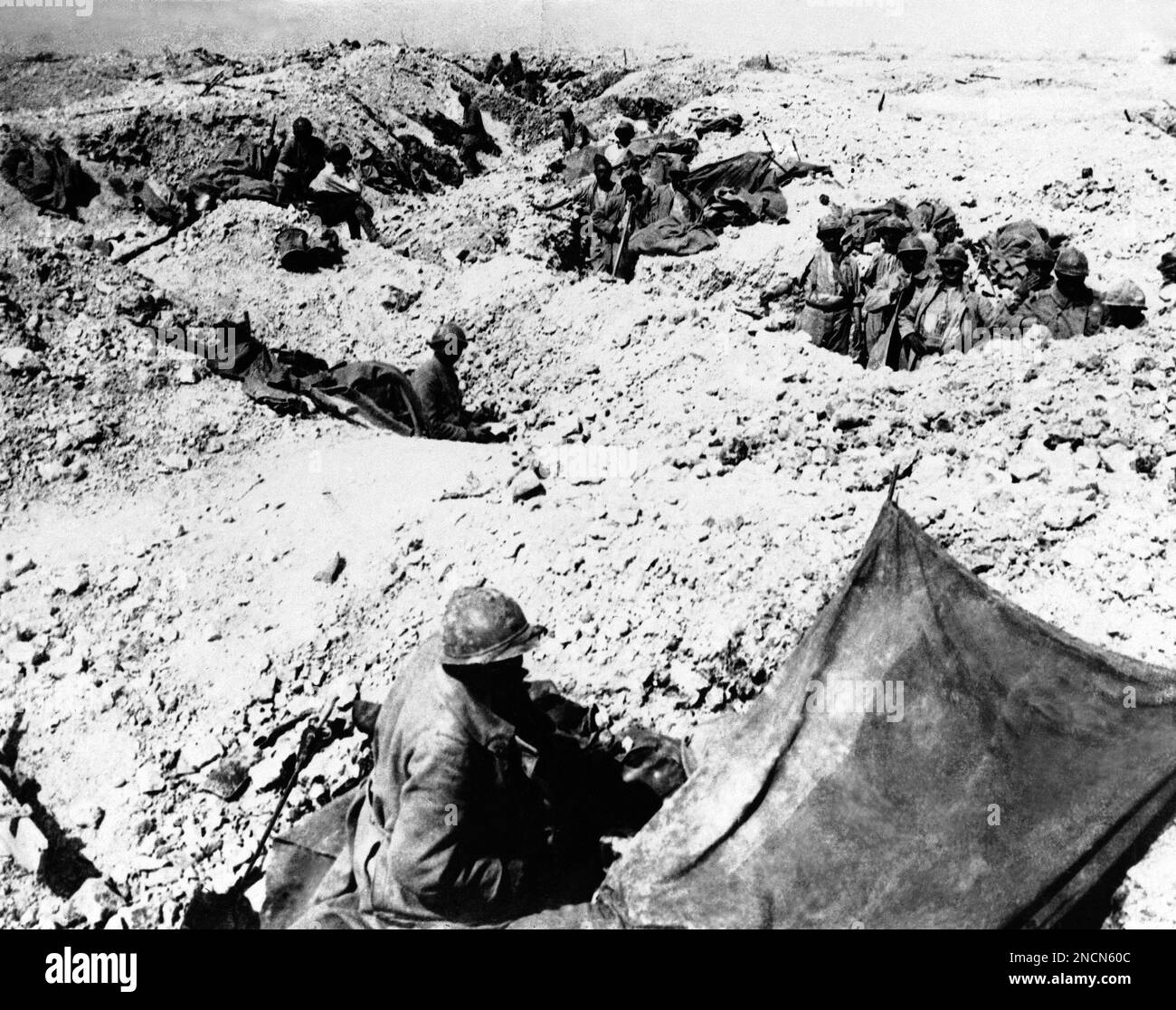 Shell holes became shelters for infantrymen in the bitter and bloody ...