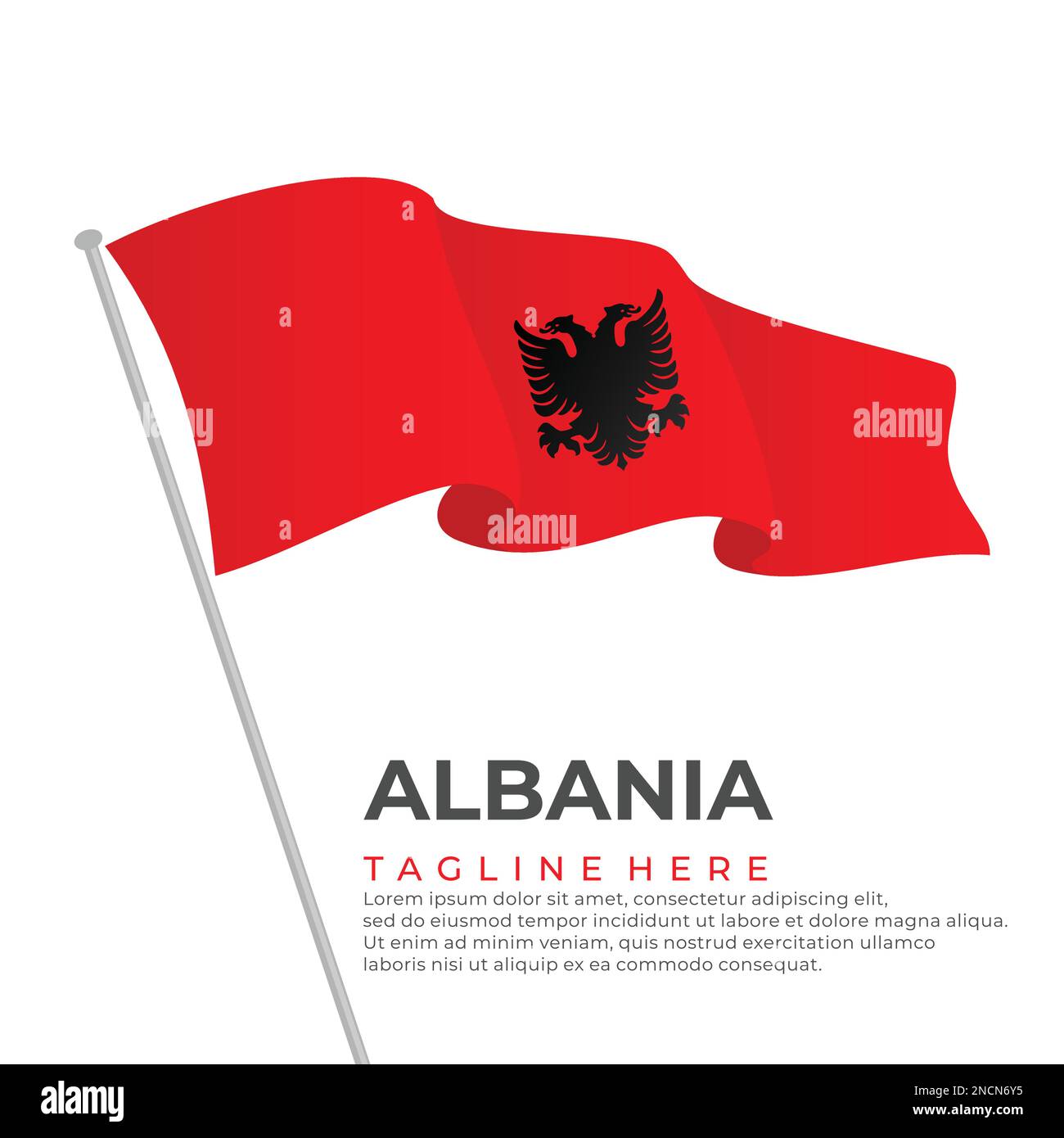 Template vector Albania flag modern design. Vector illustration Stock ...