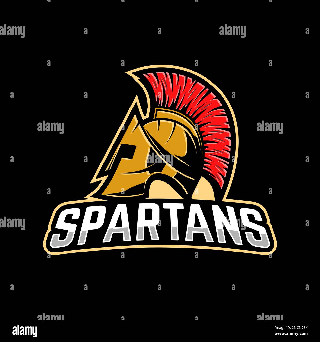 Antique warrior mascot or icon. Sparta knight, medieval gladiator or ...