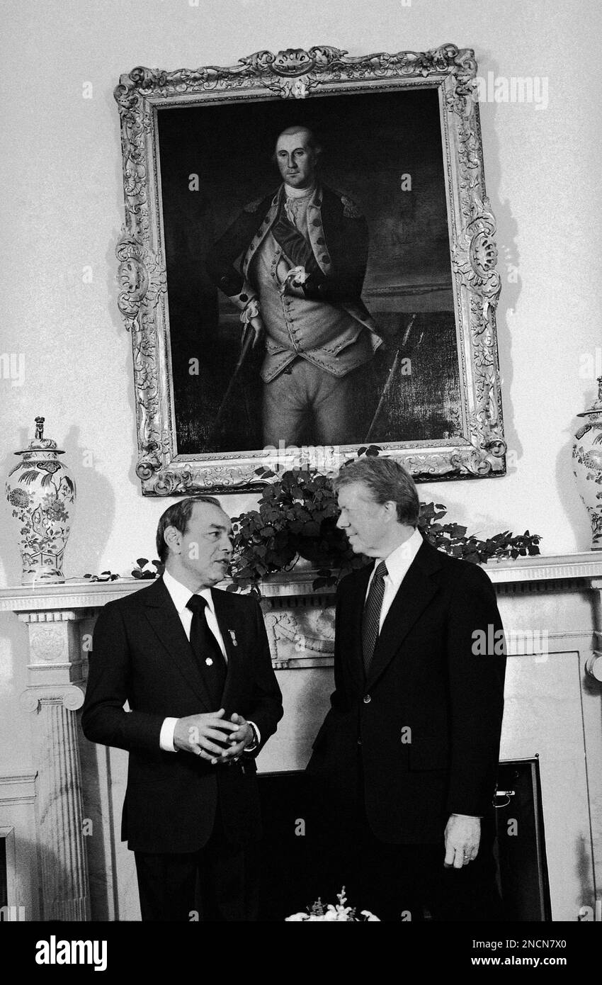 President Jimmy Carter meet with Morocco’s King Hassan II in the White ...