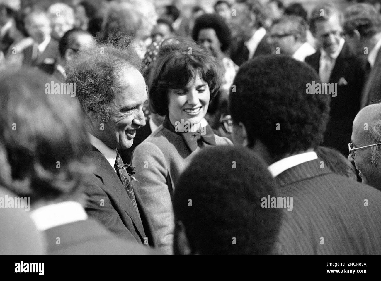 Prime Minister Pierre Trudeau of Canada and his wife Margaret Trudeau ...