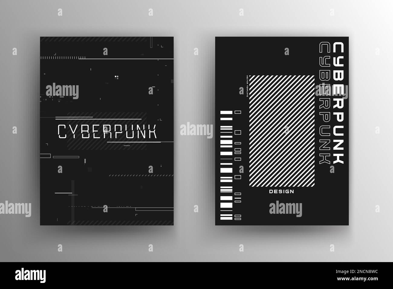Set of cyberpunk futuristic poster set. Modern cyberpunk design for web ... Set of cyberpunk futuristic poster set. Modern cyberpunk design for web ...