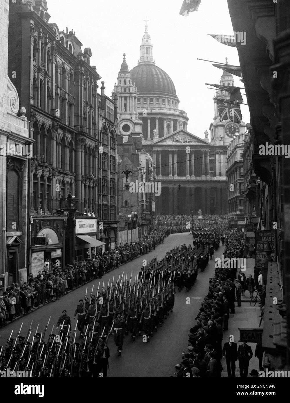 The largest service parade in London since the war ended, took placed ...