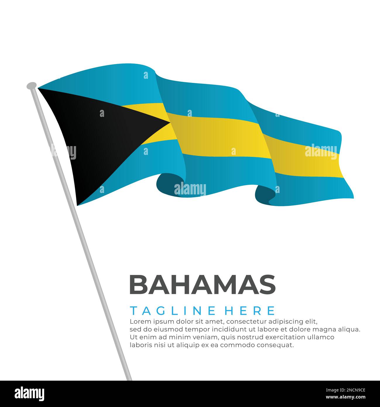 Template vector Bahamas flag modern design. Vector illustration Stock Vector Image & Art - Alamy