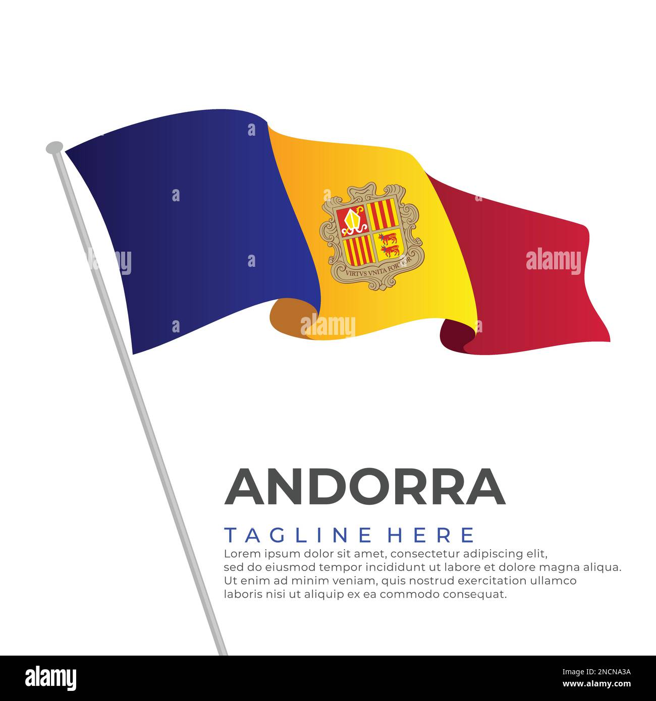 Template vector Andorra flag modern design. Vector illustration Stock ...