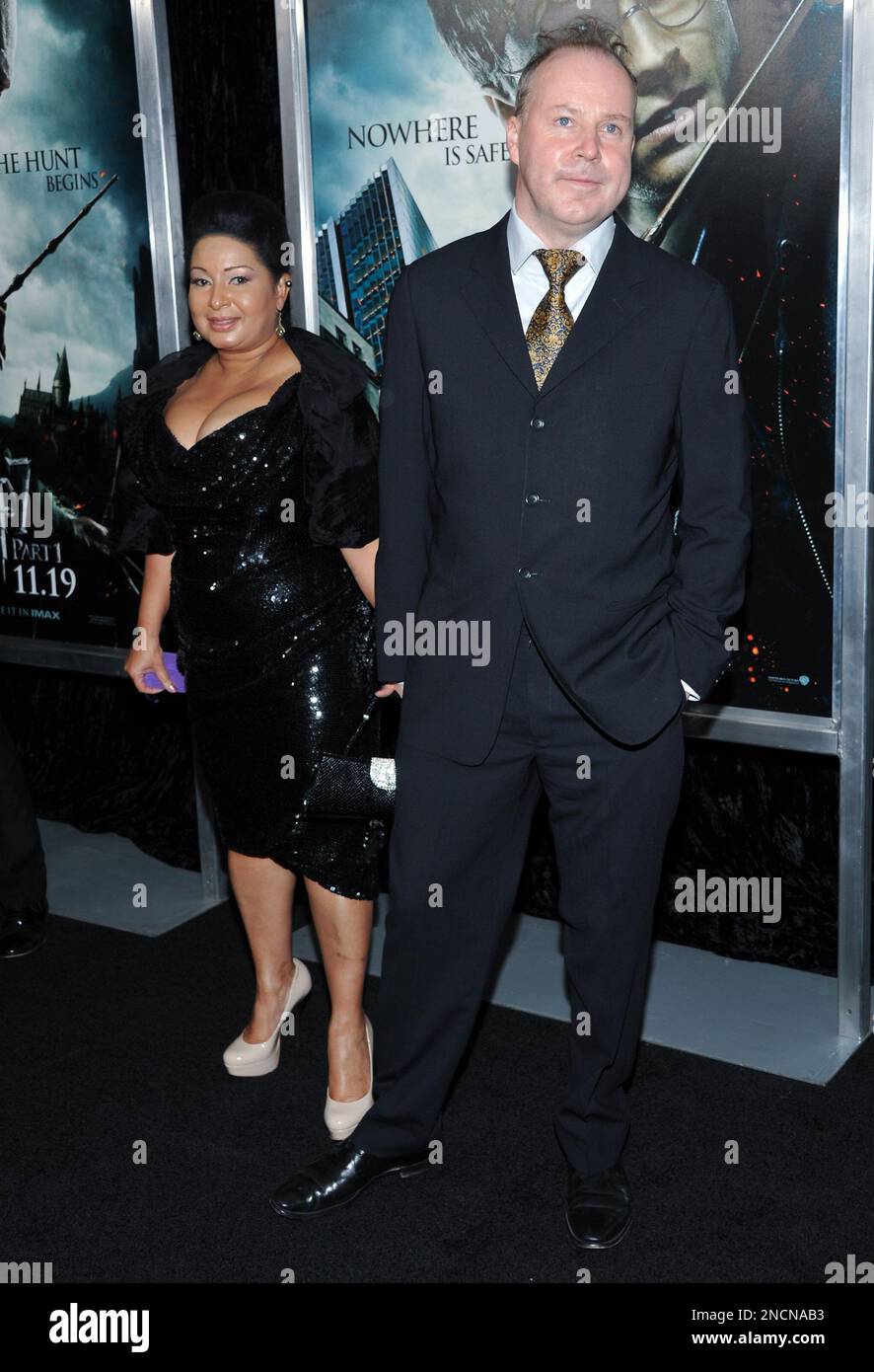 Director David Yates and Yvonne Walcott attend the premiere of 'Harry ...