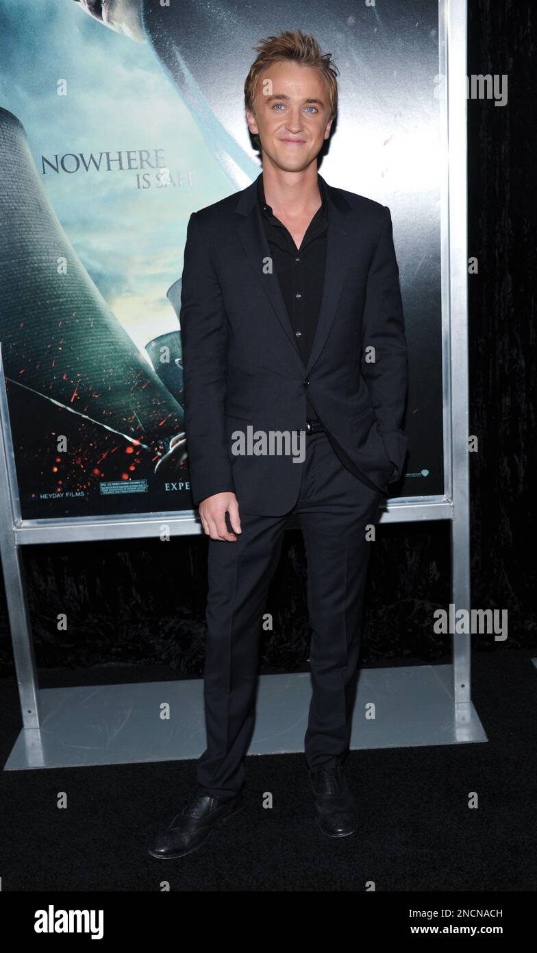 Actor Tom Fenton attends the premiere of 'Harry Potter and the Deathly ...
