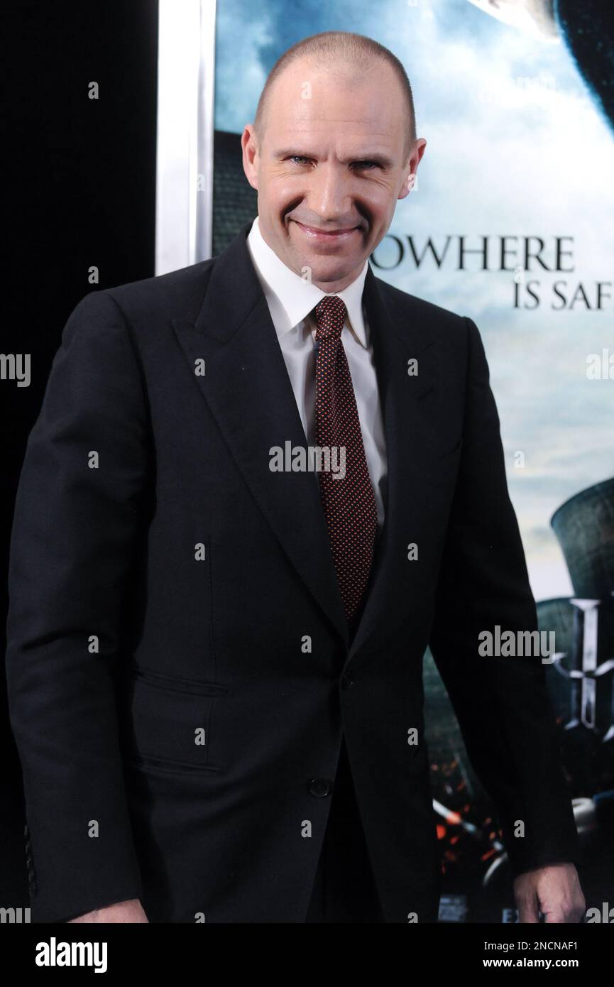 Actor Ralph Fiennes attends the premiere of 'Harry Potter and the ...