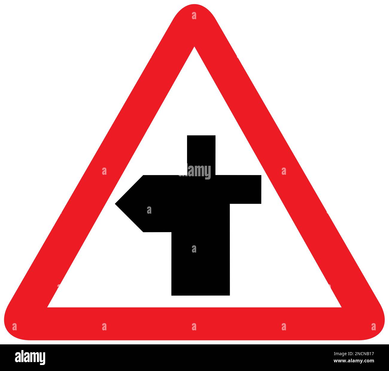 T junction road sign hi-res stock photography and images - Alamy