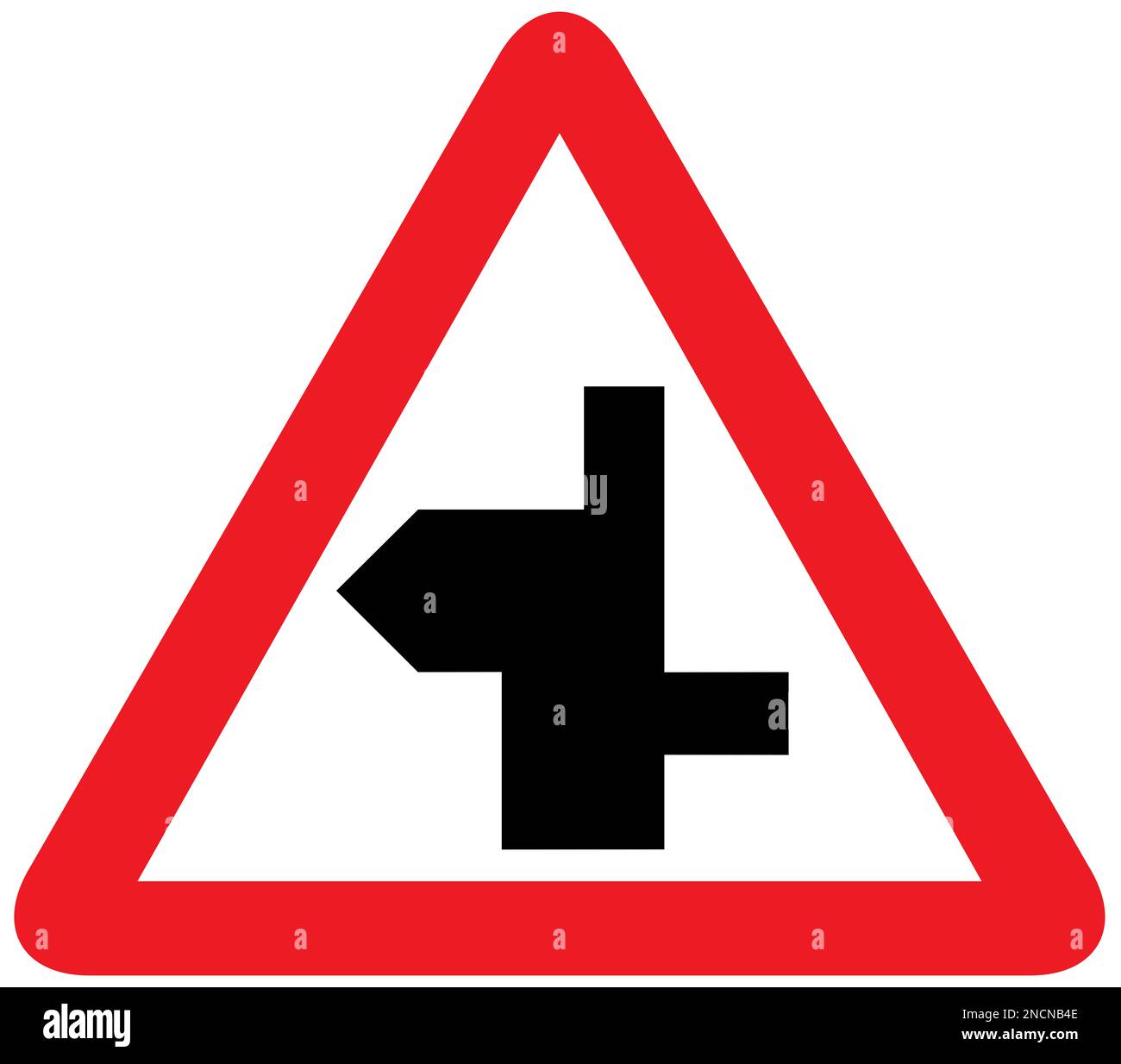 T junction ahead sign hi-res stock photography and images - Alamy