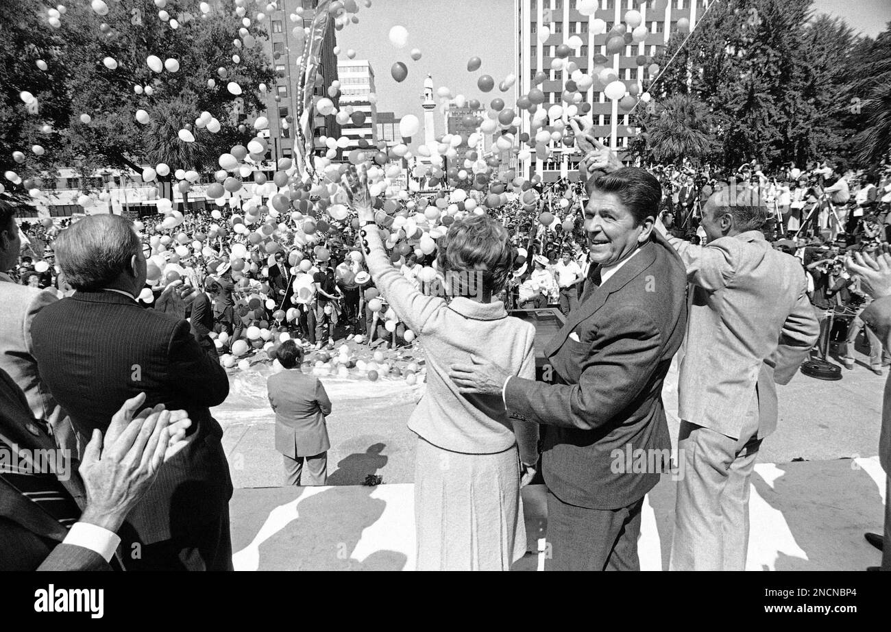 Ronald Reagan, the Republican Party presidential candidate, turns as ...