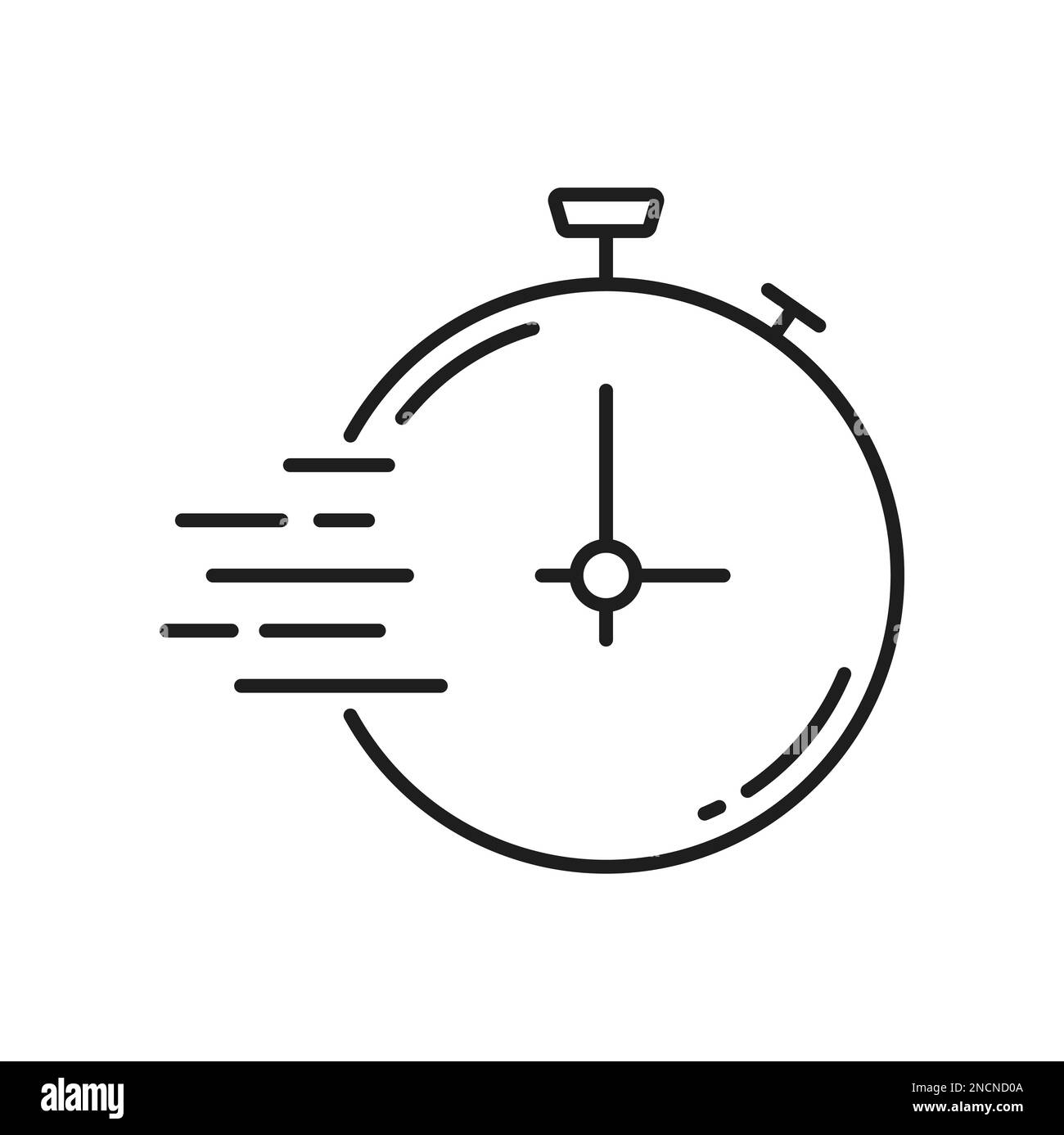 Timepiece, antique wall watch, time sign outline icon. Vector clock ...