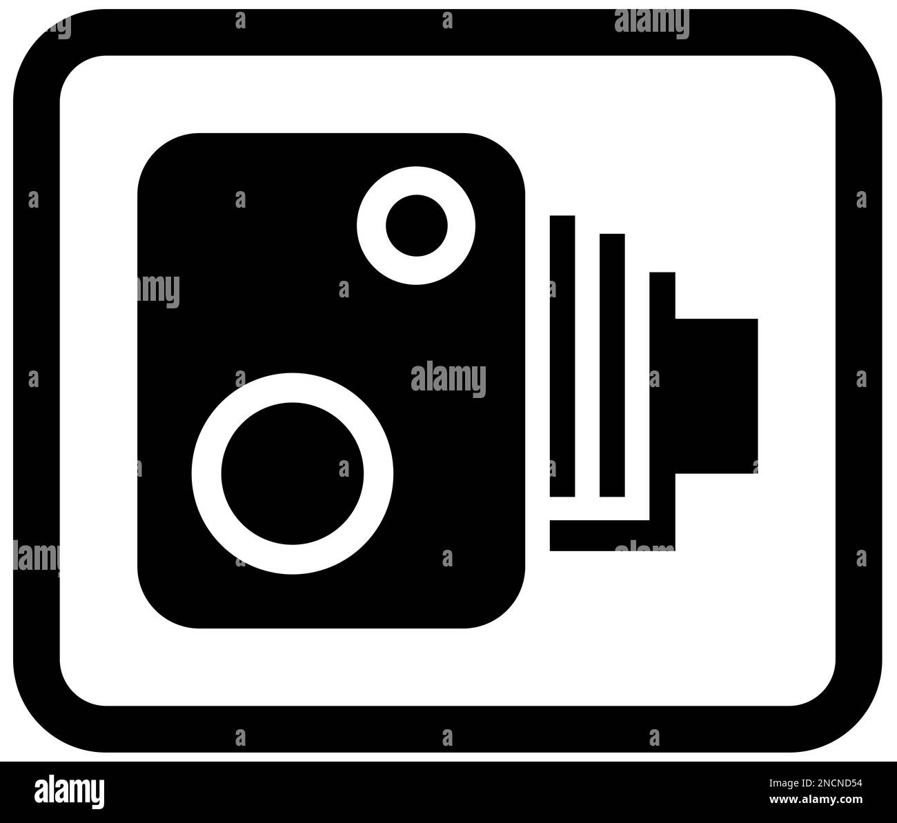 Speed camera British road sign Stock Photo - Alamy