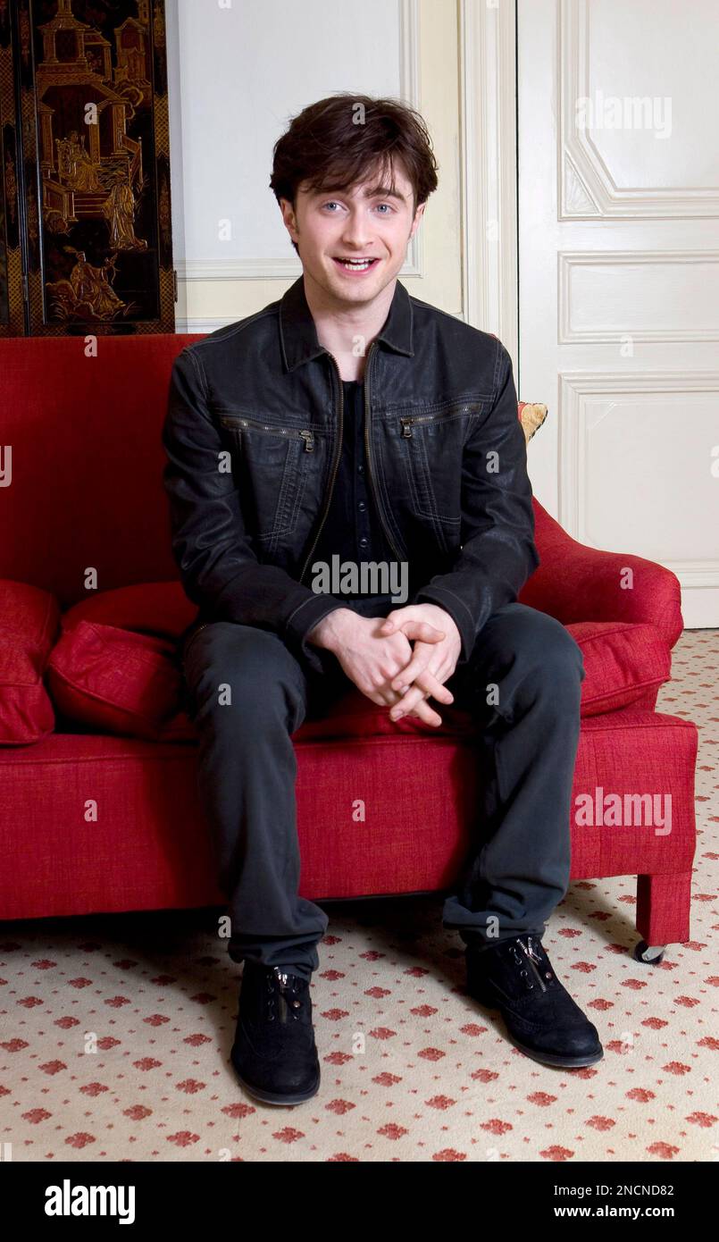 British actor Daniel Radcliffe poses for photographs, Friday, Nov. 12 ...