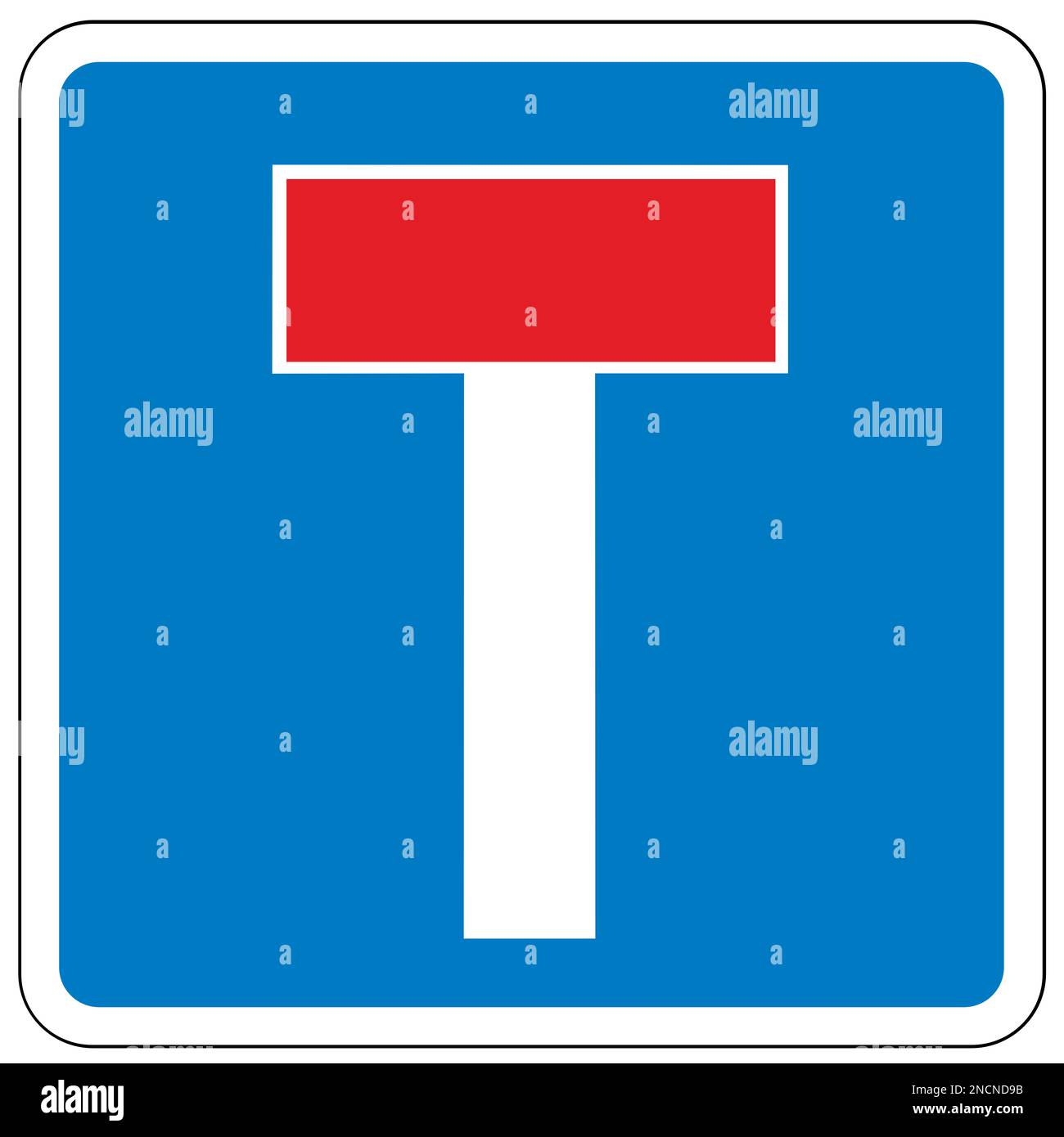 No through road British road sign Stock Photo - Alamy