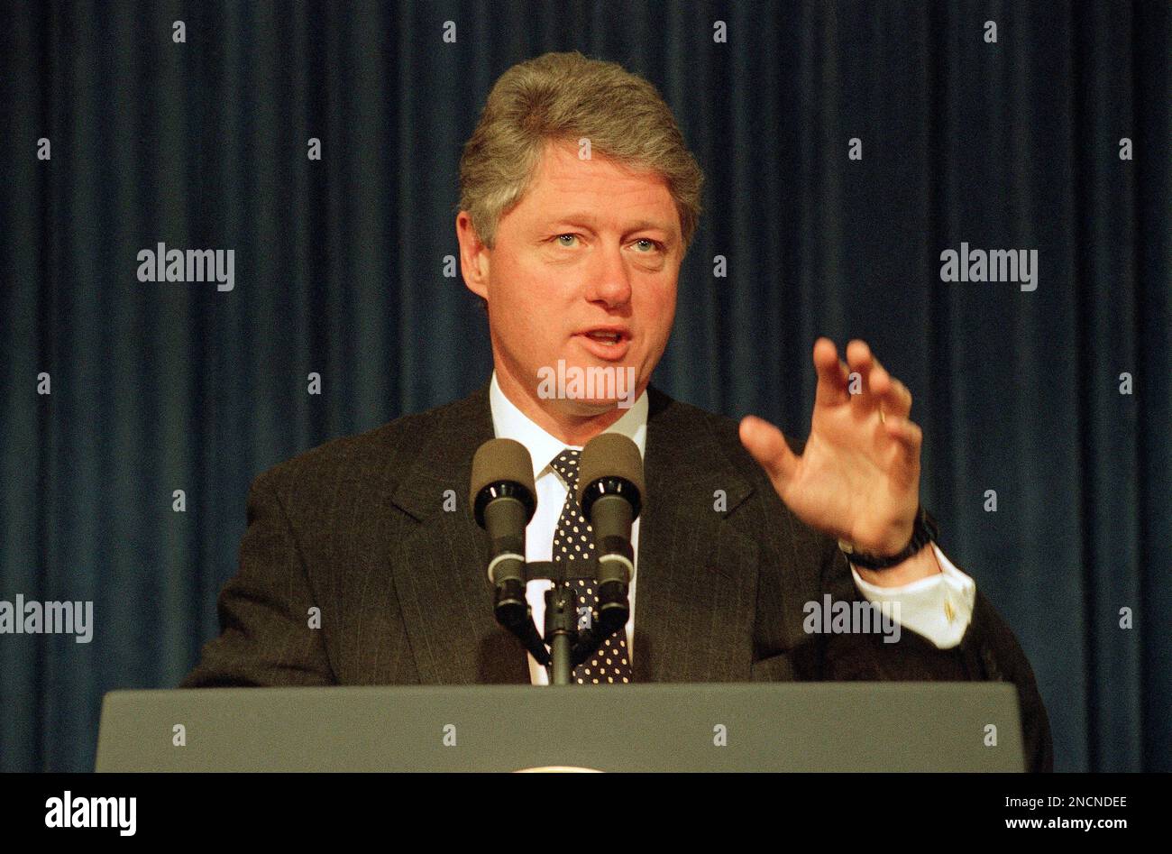 Microphone gesturing leadership standing authority communication hi-res ...
