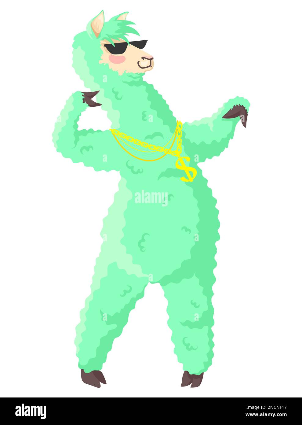 Cool llama alpaca character flat vector icon Stock Vector Image & Art ...