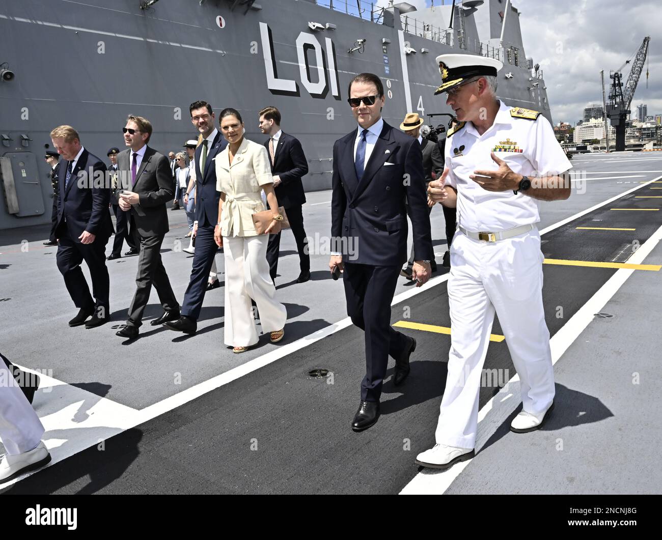 Crown Princess Victoria of Sweden and Prince Daniel are shown around ...
