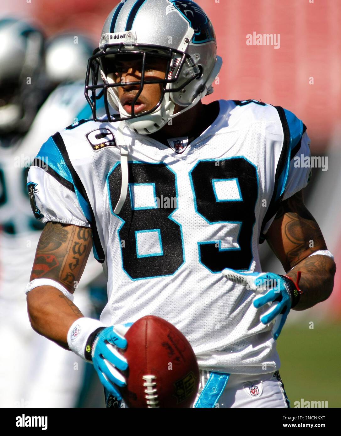 Carolina Panthers wide receiver Steve Smith (89) works out before the ...