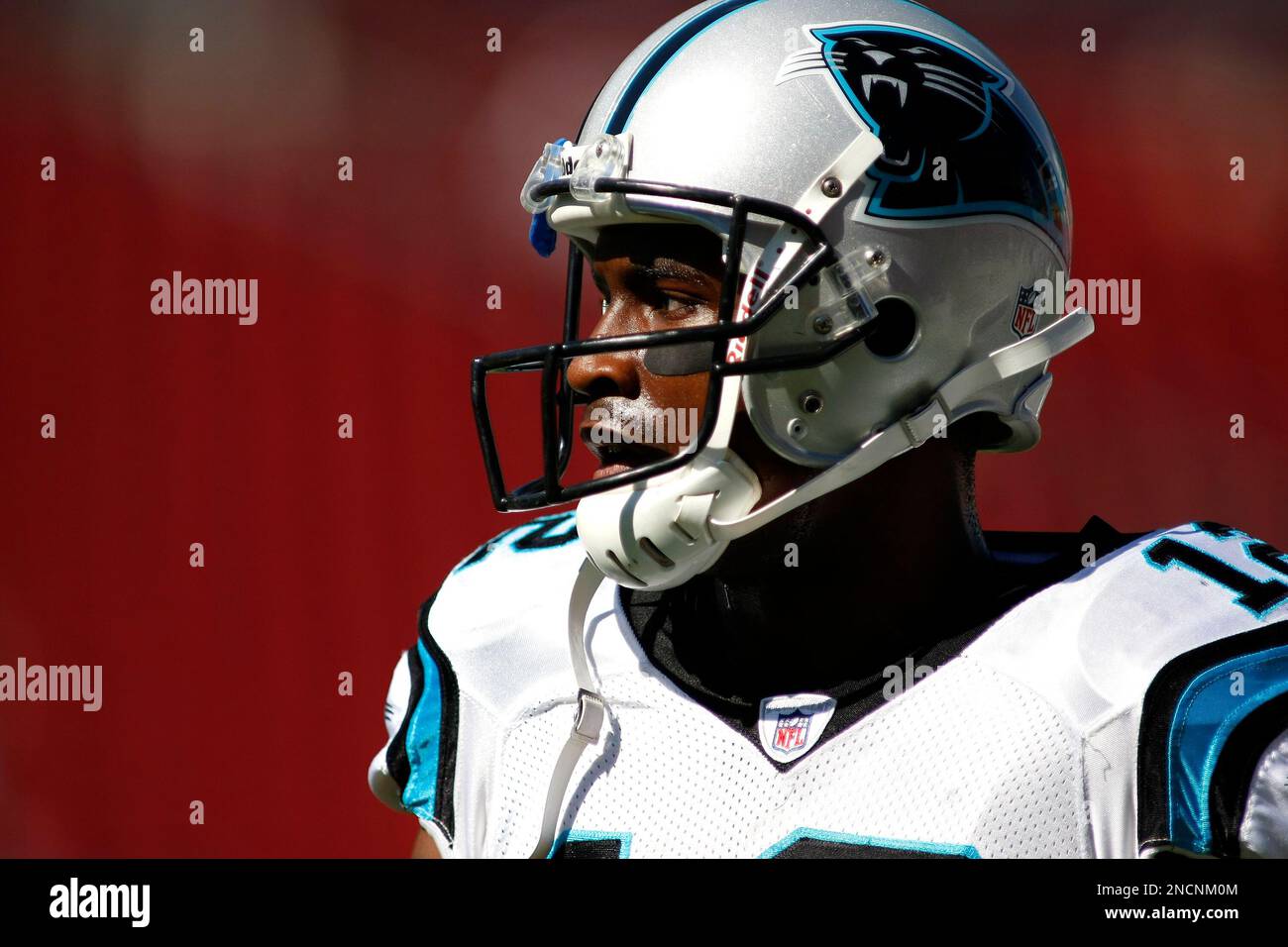 Carolina Panthers wide receiver David Gettis (12) works out before the ...