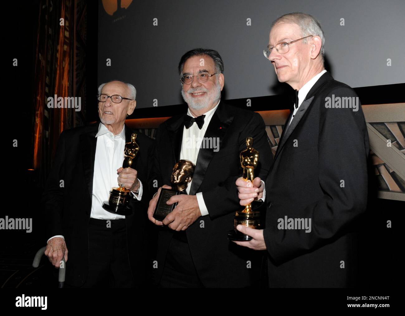 From left to right, actor Eli Wallach, director Francis Ford Coppola ...