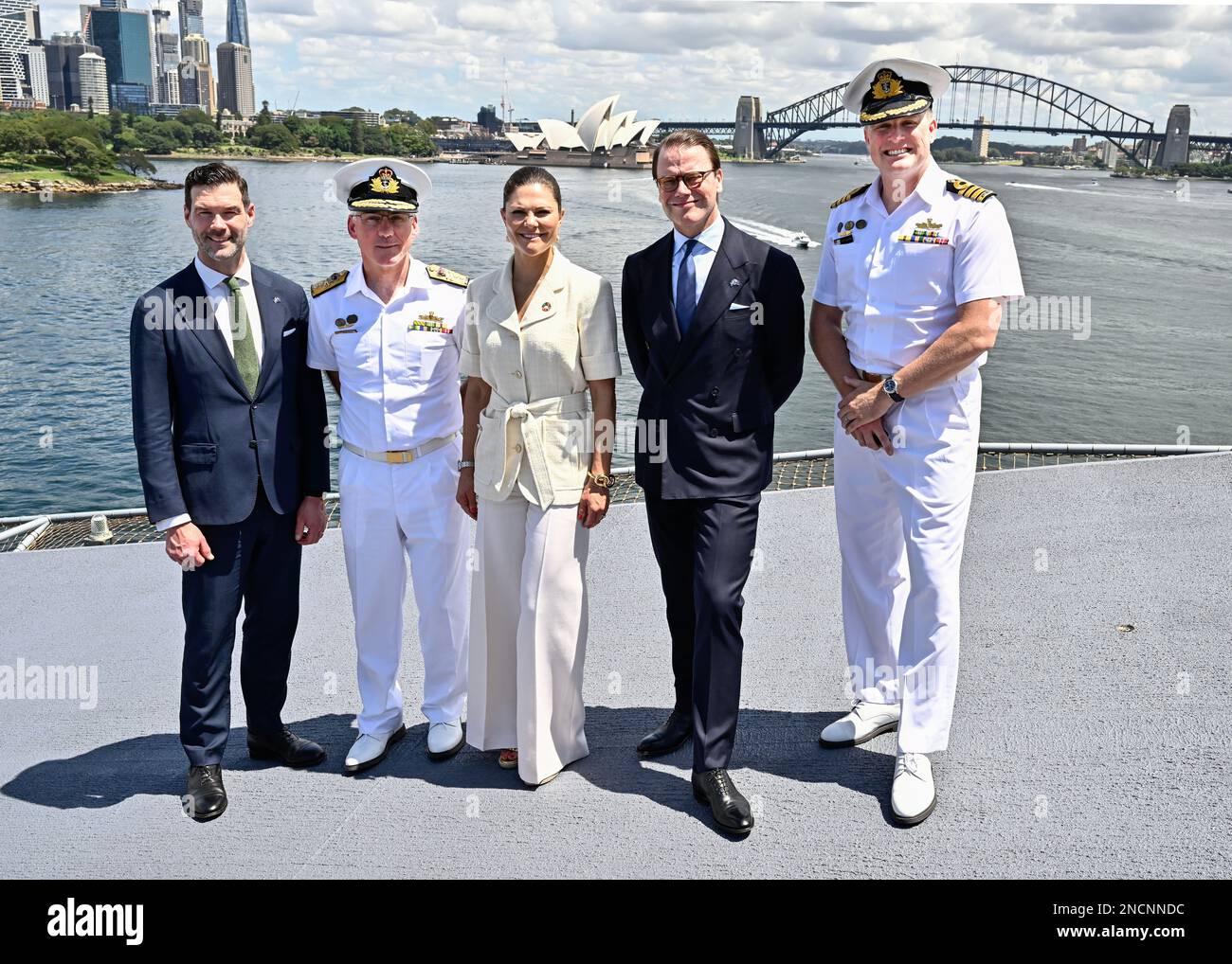 Sweden's Minister of Trade, Johan Forssell, Rear Admiral Christopher ...