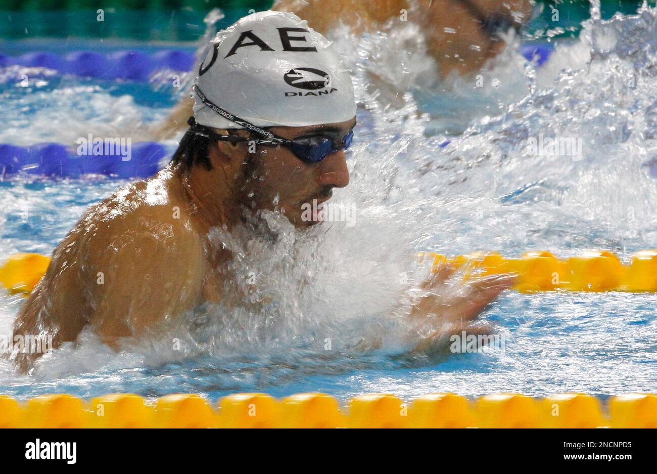 United Arab Emirates' Mohamed Mubarak Al Besher swims a men's 50m ...
