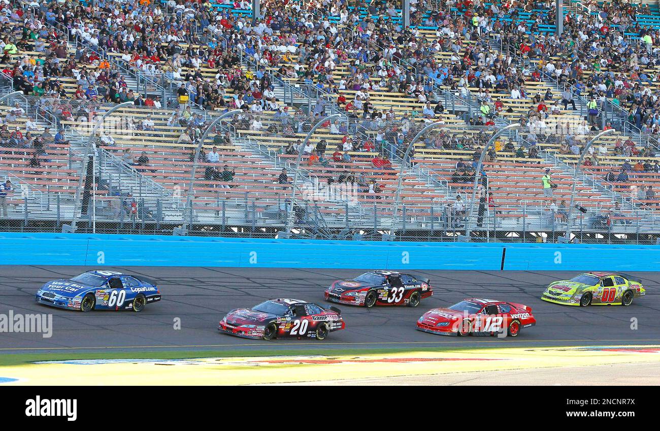From left to right, NASCAR Nationwide Series drivers Carl Edwards, Joey ...