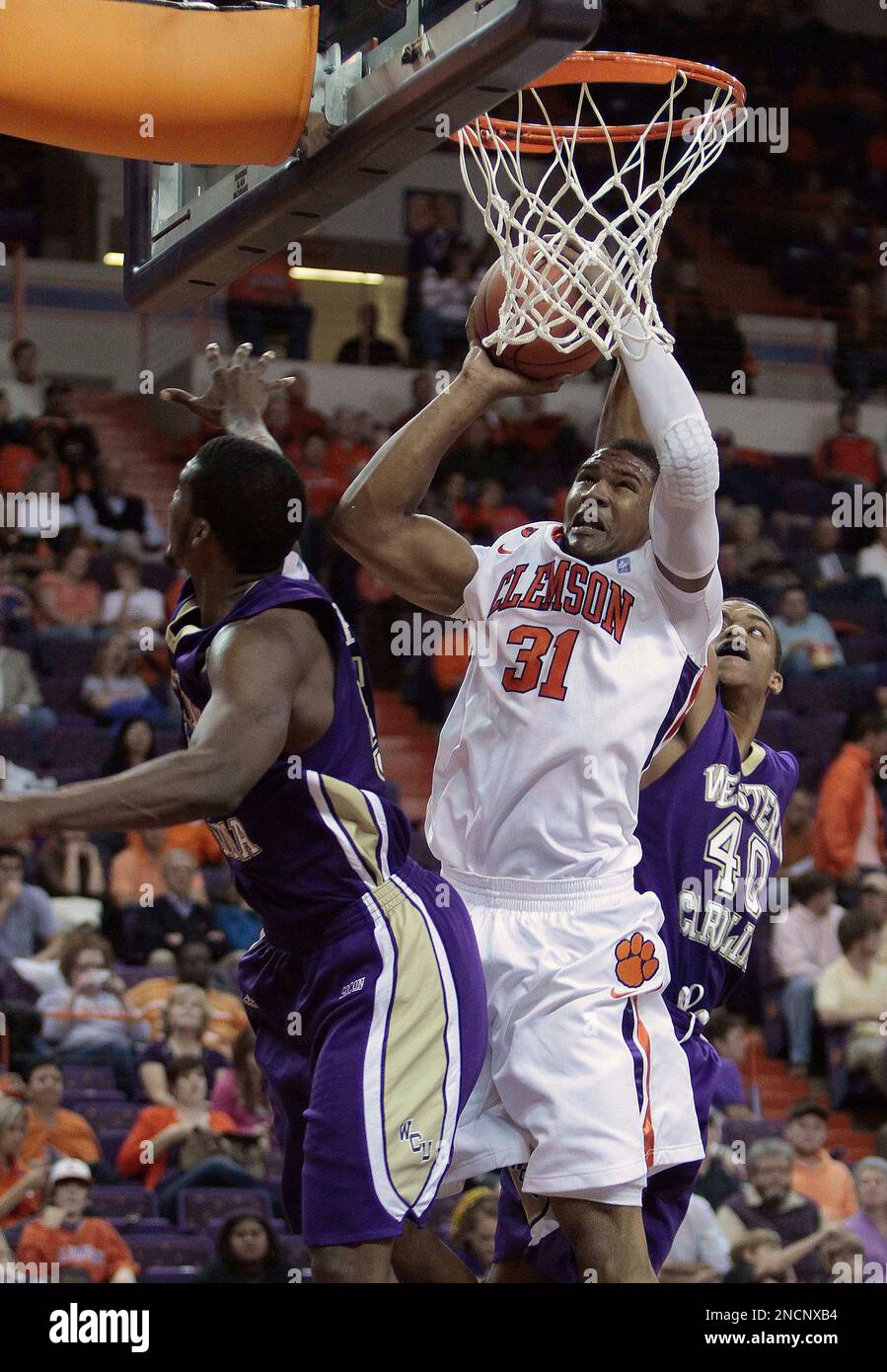 Clemson's Devin Booker (31) shoots against Western Carolina's Preston ...