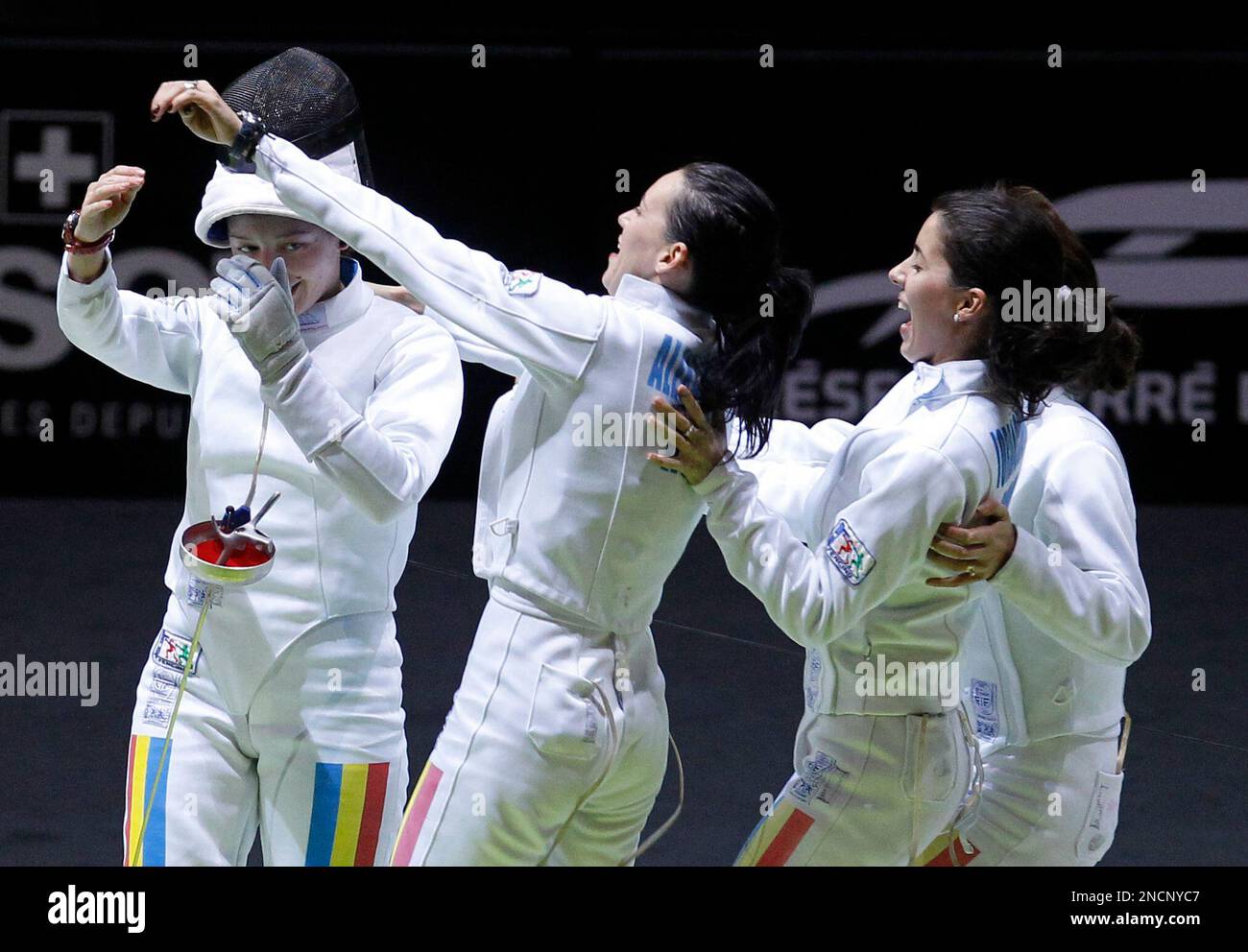 Romanian team, from left, Ana Branza, Simona Alexandru, Loredana ...